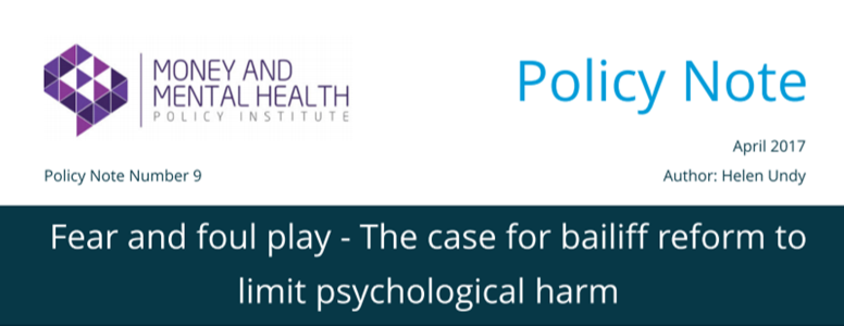 Money and Mental Health Policy Institute publishes policy note on the ...